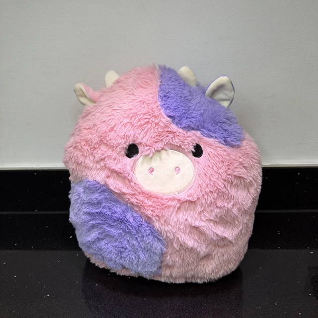 SQUISHMALLOW 12” FUZZ-MALLOW Fuzz-a-mallow Rare PATTY THE COW pink ...