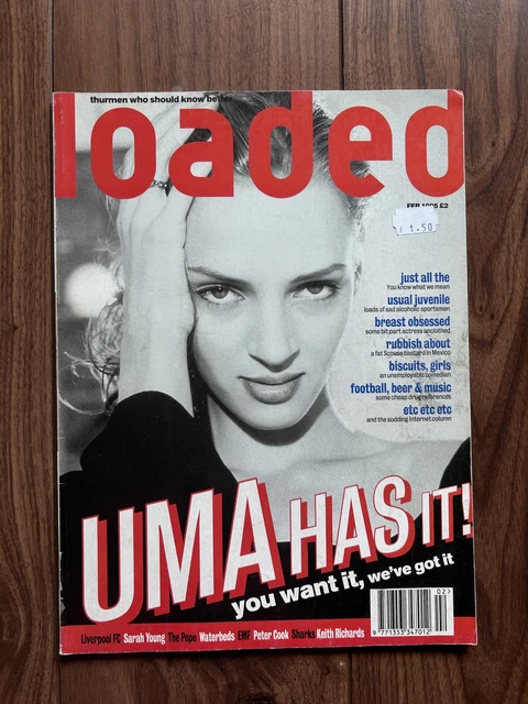 LOADED MAGAZINE #10 Feb 1995 - Uma Thurman Liverpool FC EMF Peter Cook ...