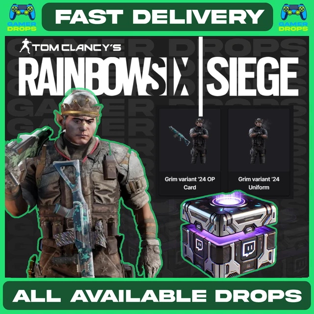 RAINBOW 6 SIEGE Twitch Drops - R6S Skins/Items - Grim Variant - Rainbow ...
