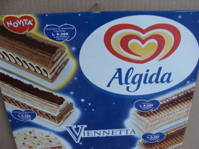 INSEGNA LISTINO PREZZI gelati Algida vintage bar old italy EUR 48,00 ...