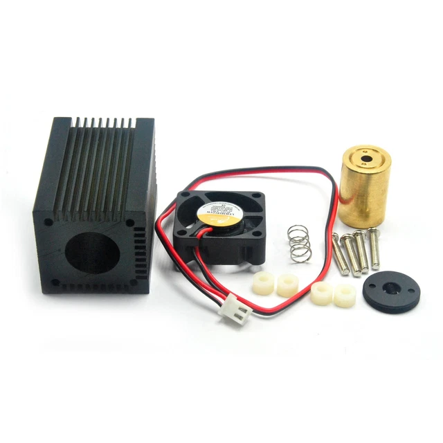 LASER HEATSINK HOUSING For 9mm Diode Module + 405nm-450nm Violet/BLue ...