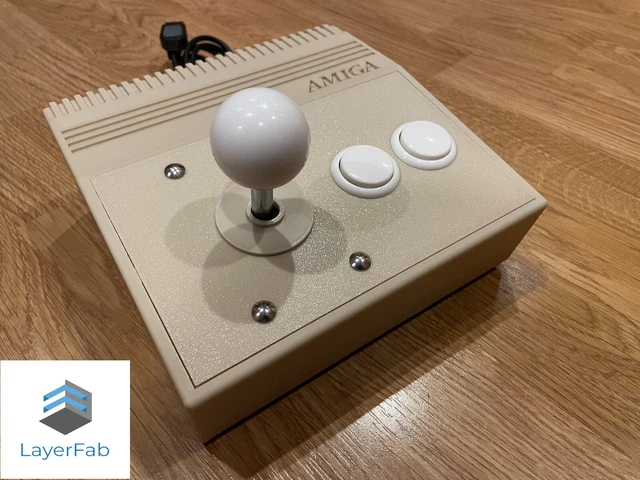 COMMODORE AMIGA THEMED Arcade Controller DB9 / Atari Pinout £69.99 ...