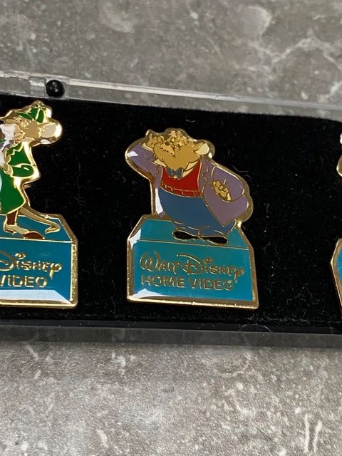 DISNEY THE GREAT Mouse Detective Complete Pin Set Ratigan Olivia Fidget ...