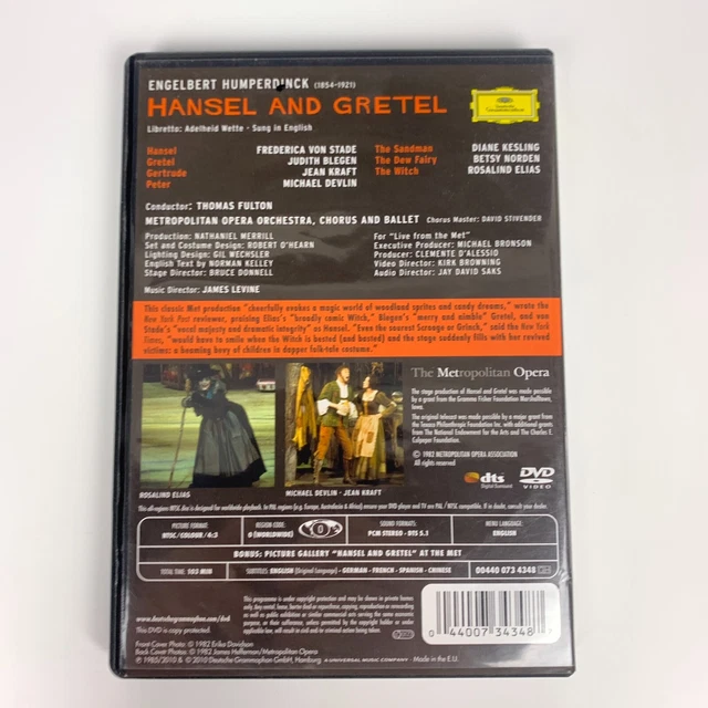 HUMPERDINCK - HANSEL & Gretel - The Metropolitan Opera 1982 (DVD 1985 ...