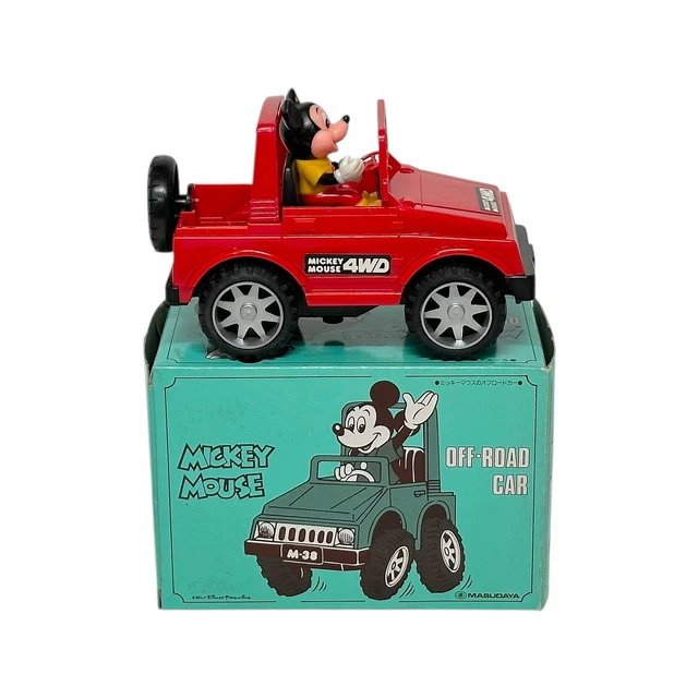 VINTAGE MASUDAYA WALT Disney Mickey Mouse Off-Road Wind-Up Toy Car £41. ...