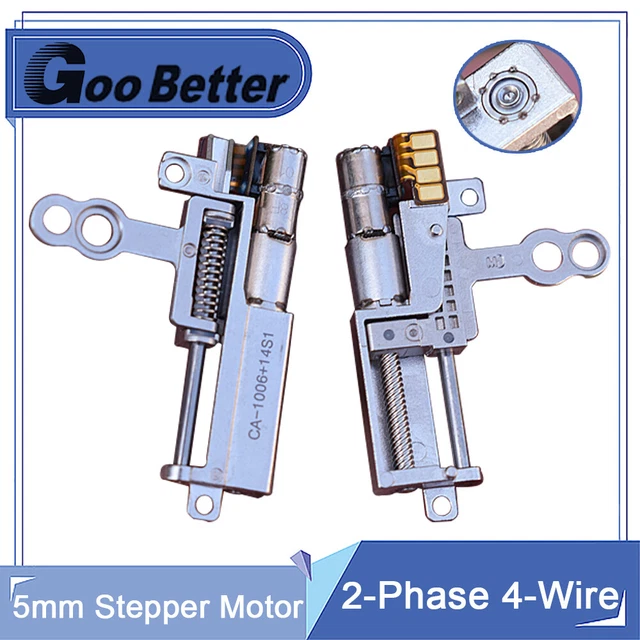 TINY 5MM STEPPER Motor Planetary Gear Box Linear Screw Metal Slider ...