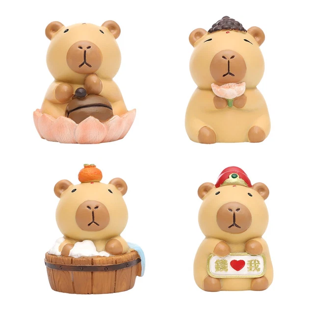 MINI CAPYBARA FIGURE Cute Capybara Statue for Cabinets Shelf Home ...