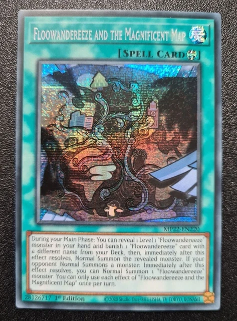 FLOOWANDEREEZE AND THE Magnificent Map Yu-Gi-Oh! MP22-EN220 1st Secret ...