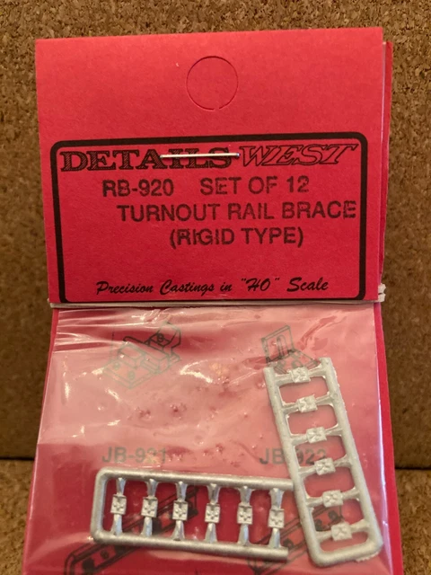 DETAILS WEST RB-920 TURNOUT RAIL BRACES Pack 12 -- Rigid type Model ...