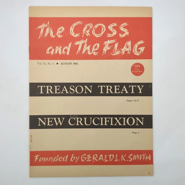 THE CROSS AND the Flag August 1962 Treason Monthly Magazine Gerald LK ...