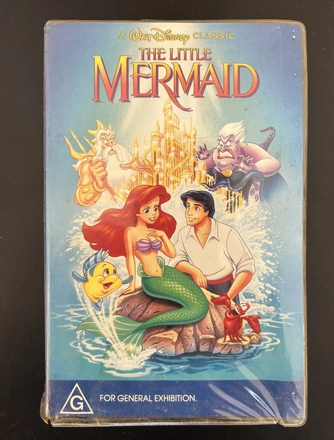 THE LITTLE MERMAID VHS Clamshell Walt Disney Classics Black Diamond ...
