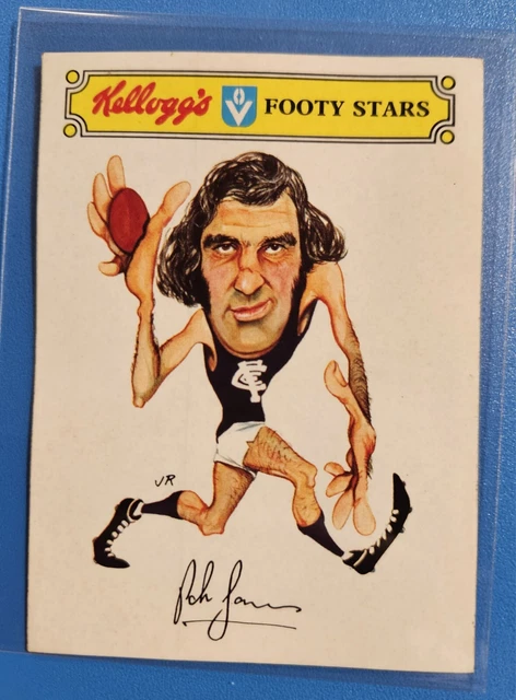 1974 KELLOGG'S VFL Footy Stars Sticker Peter Jones Carlton $30.00 ...
