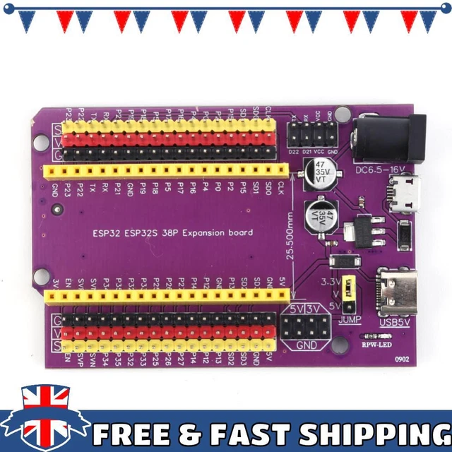 ESP32 EXPANSION BOARD NodeMCU-32S Lua TYPE-C/MICRO Module GPIO ...
