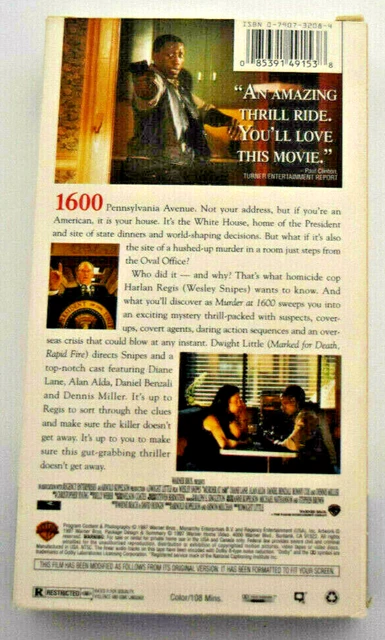 MURDER AT 1600 Wesley Snipes Diane Lane VHS Video Movie £5.44 - PicClick UK