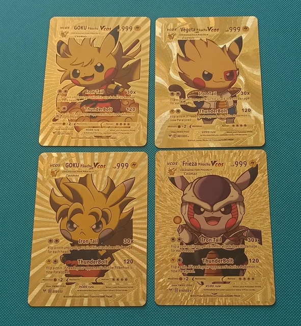 CARTES POKEMON PIKACHU Pika Dragon Ball Z Dbz Holo Prism Manga Kawaii 1 ...