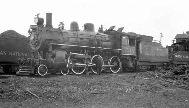 CN CANADIAN NATIONAL Railways Locomotive, Engine No 1334 Old Train ...