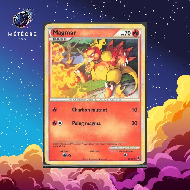 CARTE POKÉMON MAGMAR 62/95 ADL Appel des légendes Français EUR 3,00 ...