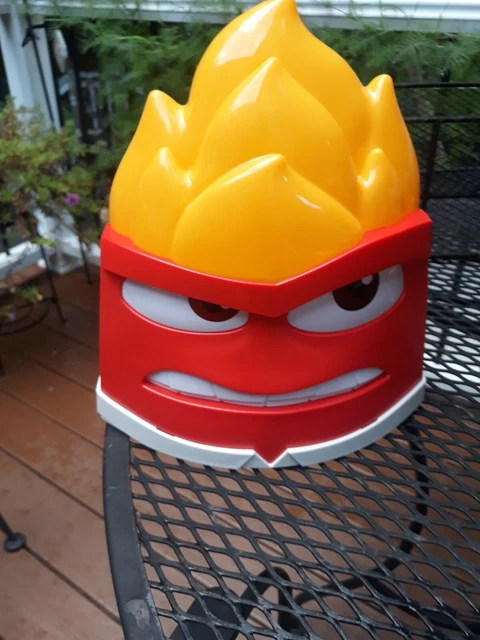 DISNEY PIXAR ANGER Emotion Inside Out 2 Fire Light Up Popcorn Bucket ...