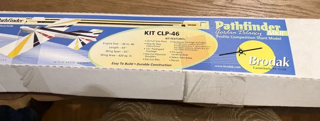 BRODAK CONTROL LINE Stunter Model Airplane PATHFINDER MK II Kit CLP-46 ...