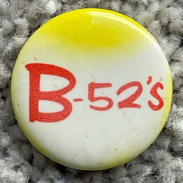 Rare Vintage 1970s 1980s The B 52s Promo Button Pin Badge 80s New Wave