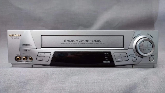 SHARP VC-MH713 6 Head Nicam Vhs Video Player / Recorder - Silver - No ...