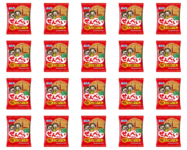 JAPAN FRIED RICE Crackers Bonti Senbei Time Takoyaki Sauce 1 Piece × 20 ...