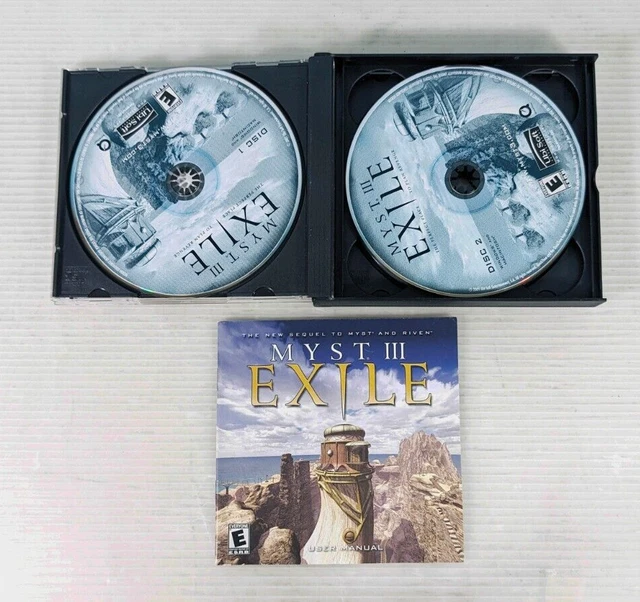 MYST III 3 Exile PC and Mac 3CD-ROM Double Jewel Case Ubisoft w/Manual ...