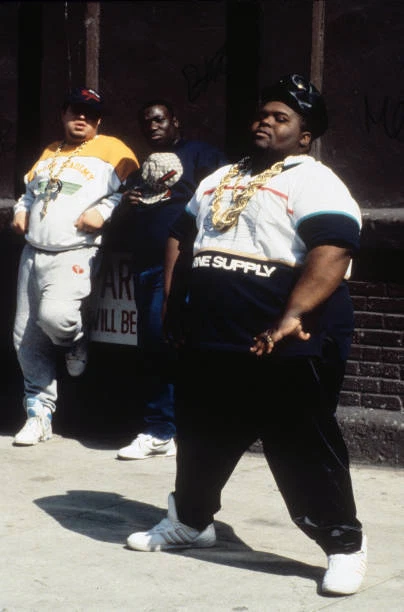 RAP GROUP THE Fat Boys appear in a portrait taken on April 5, 198 - Old ...