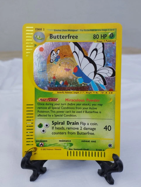 POKEMON CARD CARTA Pokémon NM Butterfree Expedition Set Holo Rare 5/165 ...