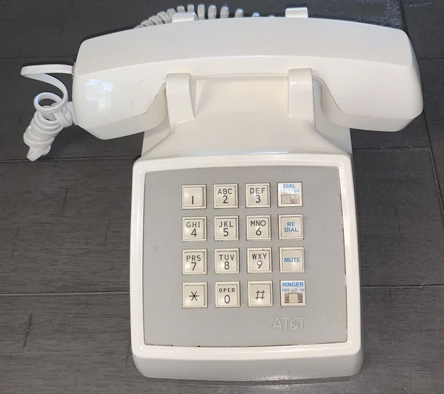 VINTAGE WESTERN ELECTRIC Push Button Telephone Cream Works Cs2500 ...