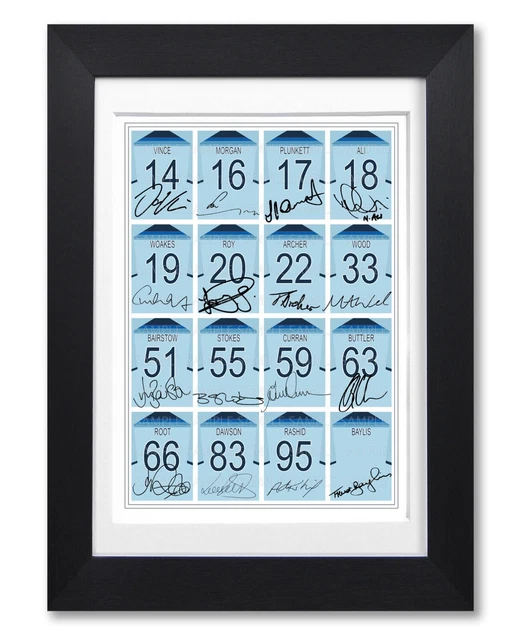 ENGLAND CRICKET WORLD Cup 2019 Team Signed Poster Print Photo Autograph ...