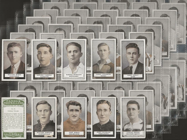 GALLAHER-FULL SET- FAMOUS Footballers (Green Back 100 Cards) All ...