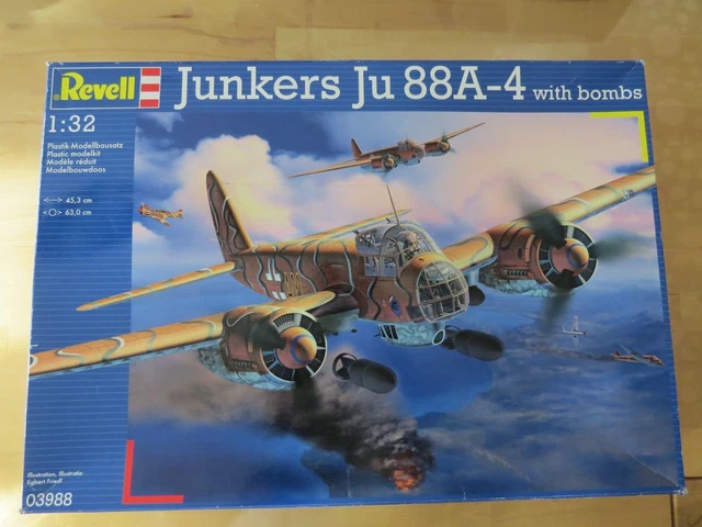 REVELL 03988, JUNKERS Ju 88 A-4 with bombs, 1:32 EUR 99,95 - PicClick DE