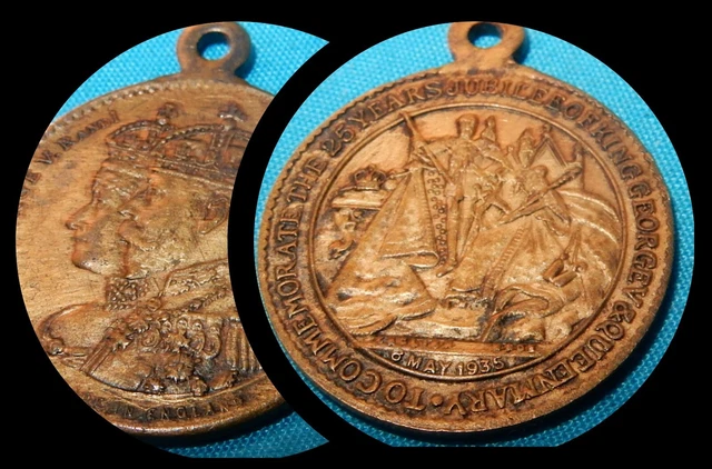 ANTIQUE 1935 KING George V & Queen Mary Silver Jubilee Medal - Very Fine £0.99 - PicClick UK
