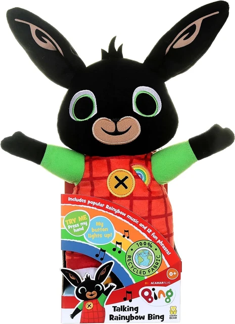 CBEEBIES TALKING BING Rainybow Teddy Bear Interactive Plush Ages Birth ...