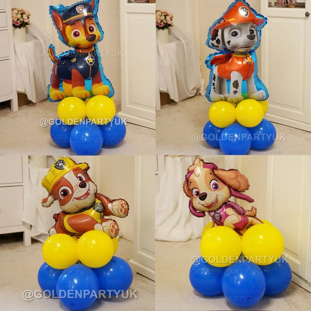 PAW PATROL BALLOONS Display Stand Balloon Kids Party Dogs Happy Birthday Decor £7.99 - PicClick UK