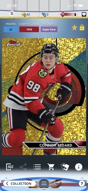 6 TOPPS SKATE Connor Bedard rookie card DIGITAL Super Rare! Read ...