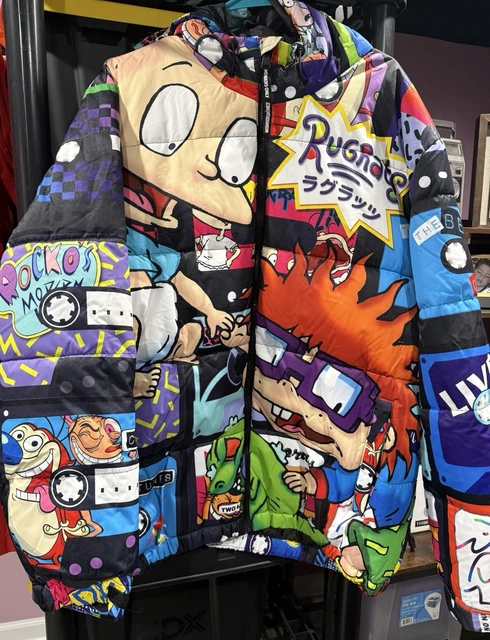 RUGRATS & FRIENDS Members Only Nickelodeon Puffer Jacket Coat SIZE ...