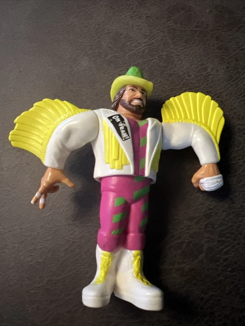 HASBRO WWF MACHO Man Randy Savage. Modellino Wrestling vintage, Serie 5 ...