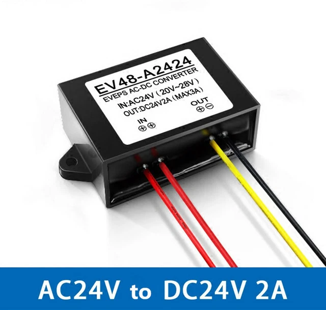 AC-DC POWER SUPPLY AC24V to DC24V 2A 48W power module, power converter ...
