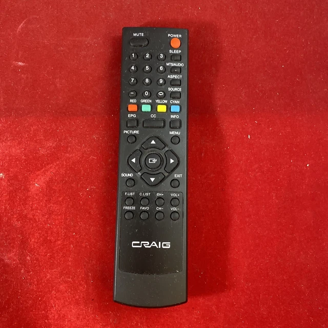 CRAIG DEVICE MGD-054 LED TV Black Remote Control Unit Genuine $12.99 ...