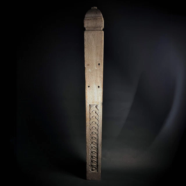 ANTIQUE HAND-CARVED WOOD Newel Post - Rustic Salvaged Architectural ...