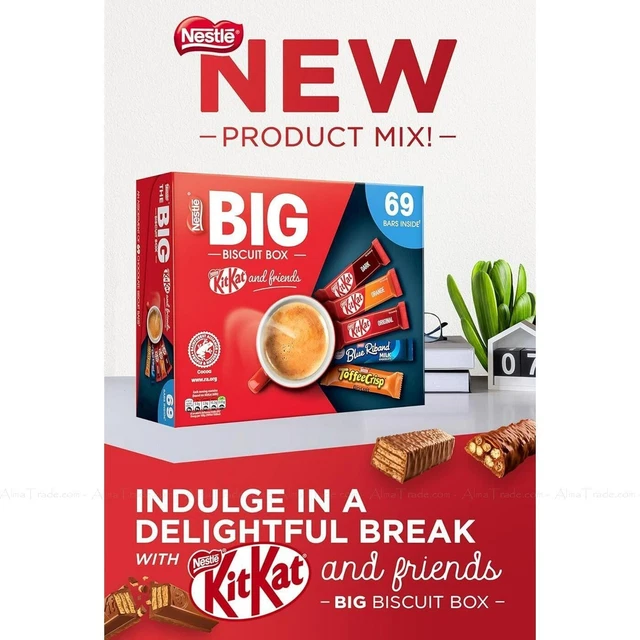 NESTLE THE BIG Biscuit Wafer Assorted Milk Chocolate Five Variety Mix ...