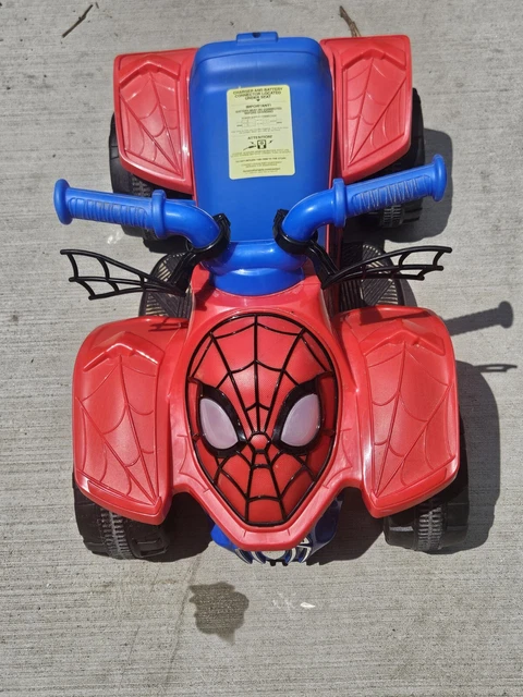 SPIDER-MAN RIDE-ON TOY Car Battery Powered 6 Volt Electric Quad Kids ...