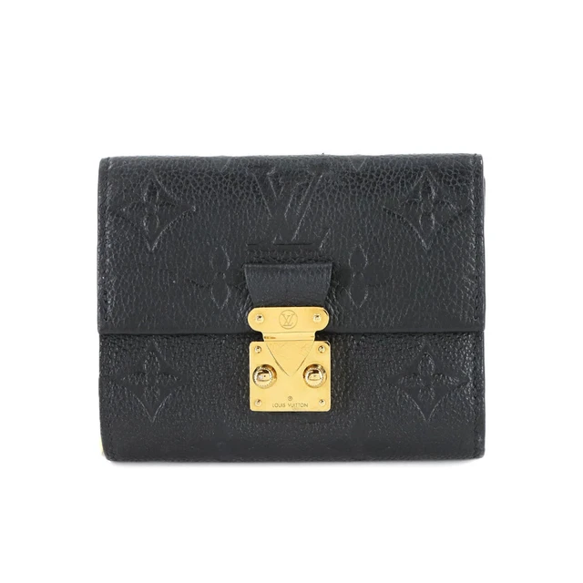 LOUIS VUITTON MONOGRAM Empreinte Metis Compact Tri-fold Wallet in Black ...