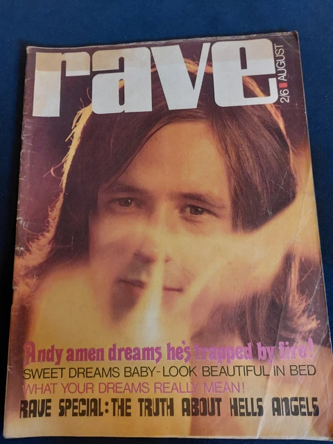 RARE RAVE MAGAZINE AUGUST 1969 Monkees Hells Angels Carl Wayne Dreams ...