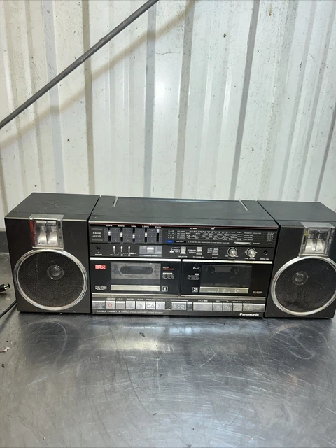 PANASONIC RX-CW50F PORTABLE Stereo Boombox Double Cassette Component FM ...