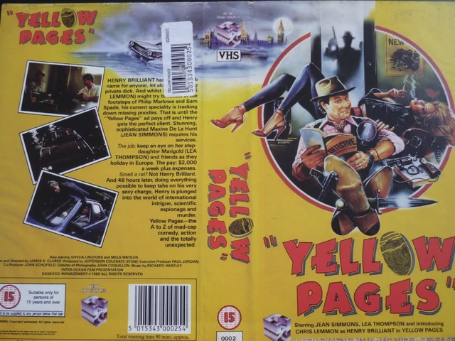 REPLACEMENT VHS VIDEO Sleeve Cover & Case YELLOW PAGES 1986 ENZO ...