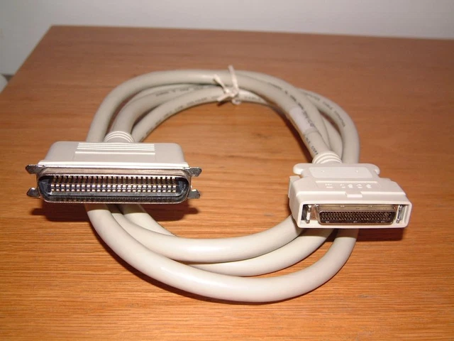 SCSI 2 50 Pin HD50 Male - Centronics C50 CN50 Male External Cable 2m ...
