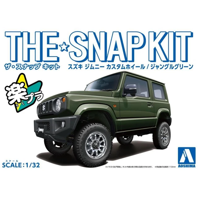 AOSHIMA 1/32 SNAP KIT No.8-SP1 SUZUKI JIMNY CUSTOM WHEEL JUNGLE GREEN ...